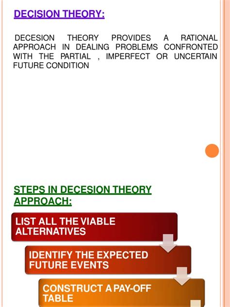Decision Theory Pdf Decision Theory Decision Making