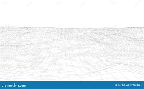 Abstract Vector Grid Background Polygonal Wireframe Grid Vector Stock Vector Illustration Of