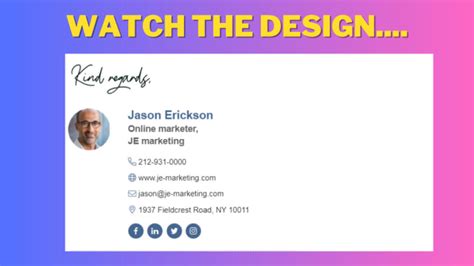 Create A Clickable Html Email Signature Clickable Html By Fahadali