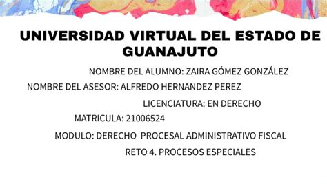 RETO 4 PROCESOS ESPECIALES Genially