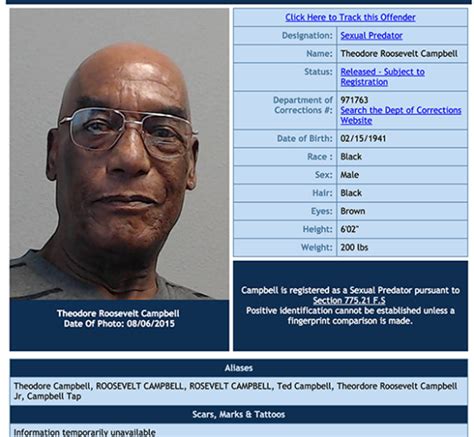Registered Sex Offenders In Mims Must Register With Sheriffs Office
