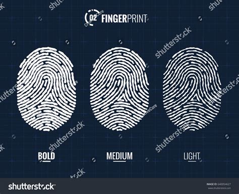 Vector Fingerprint Icons Set Isolated Scifi Stock Vector Royalty Free 640054627 Shutterstock