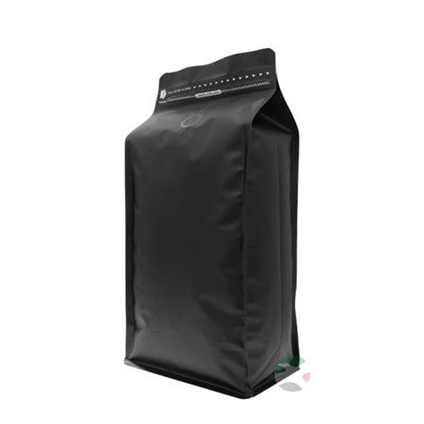 Coffee Pouches Resealable Coffee Bag With Valve Flat Bottom Pull Tab