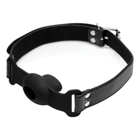 Strict Hollow Silicone Gag Black Simply Pleasure