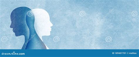 Metaphor Bipolar Disorder Mind Mental Double Face Split Personality Concept Mood Disorder