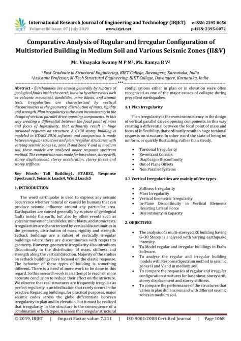 Irjet Comparative Analysis Of Regular And Irregular Configuration Of