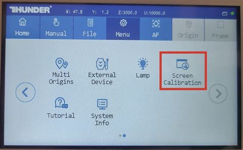 Thunder Bolt Touchscreen Calibration Procedure