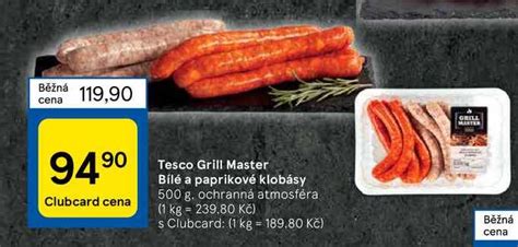 Tesco Grill Master Marinovaná vepřová krkovice g v akci AkcniCeny cz
