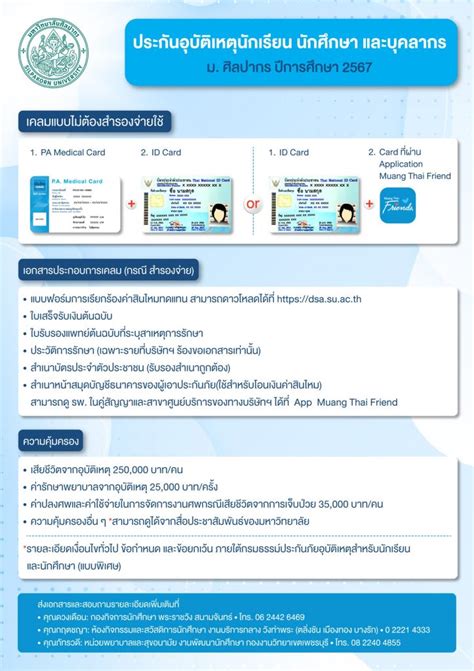 วิธีการเคลมประกันอุบัติเหตุ สำหรับนักเรียน นักศึกษา และบุคลากร