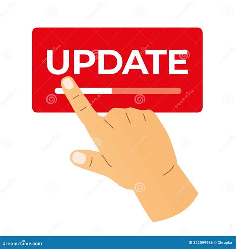 Hand Pressing Update Button Importance Of Keeping Software Up To Date