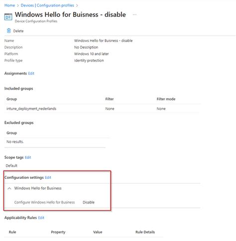 WIndows Hello For Buinsess Disable Intune Windows Spiceworks Community