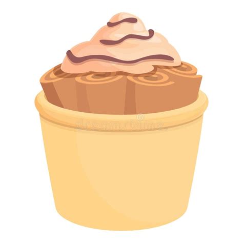 Milk Chocolate Ice Cream Icon Cartoon Vector Menu Party Stock Vector