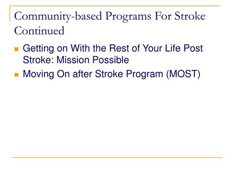 Ppt Fostering Community Participation After Stroke Powerpoint