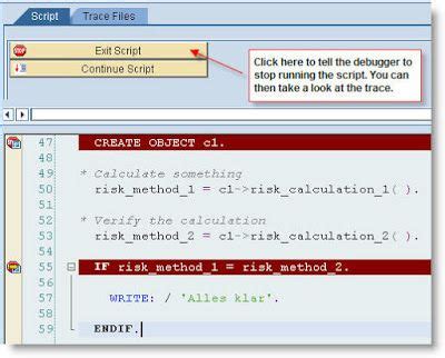 ABAP Debugger Scripting Advanced Script The Script To Tell