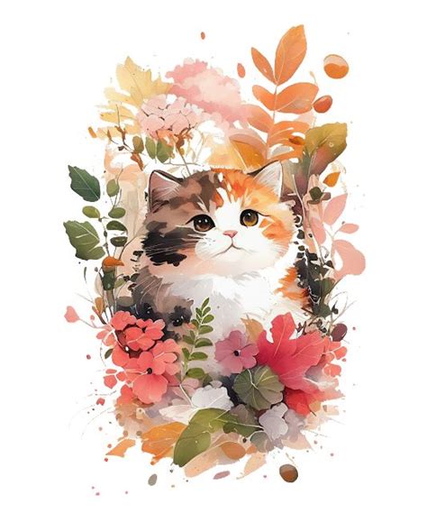 Cute Kittens Симпатичные котята Png Уроки акварельной живописи