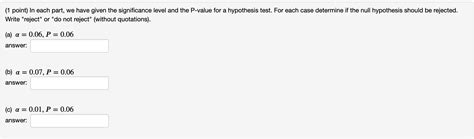 Solved 1 Point In Each Part We Have Given The Chegg Com