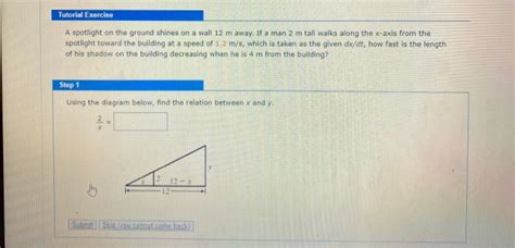 Solved Tutorial Exercise A Spotlight On The Ground Shines On