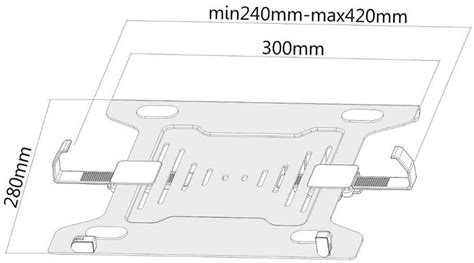 Bandeja Notebook Para Soportes De Escritorio Vesa
