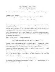 Proof Of Division Algorithm MATH 135 Sec 2 Fall 2013 The Division
