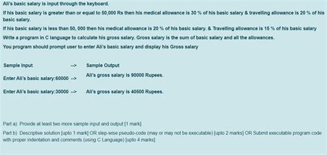 Solved Write A Program In C Language To Calculate His Chegg Com