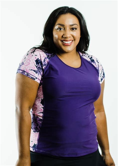 Plus Size Loose Fit Adele Swim Top With Flowy Swim Skort Calypsa By Modli