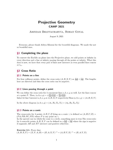 projective pdf triangle circle