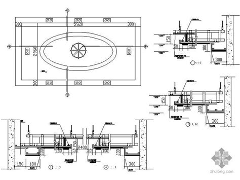 Cad天花吊顶剖面图详图 千图网