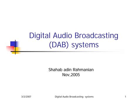Digital Audio Broadcasting Pdf