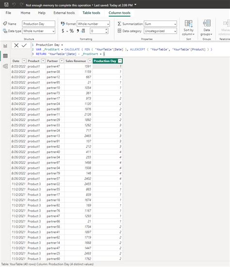 Solved Not Enough Memory To Complete This Operation Microsoft Fabric Community