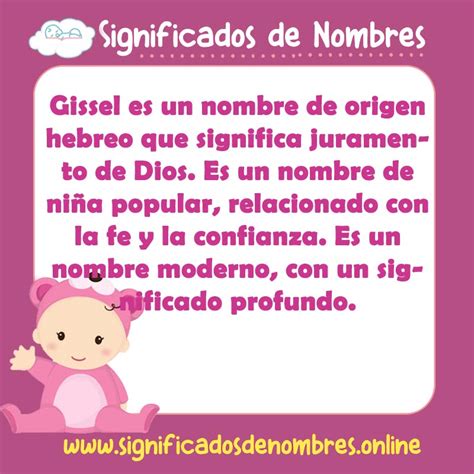 Significado de Gissel APODOS ORIGEN Y MÁS