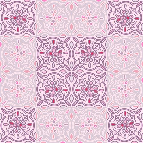 Ethnic Floral Mosaic Tile Abstract Geometric Ornamental Seamless