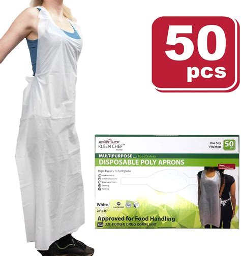 Kleen Chef Disposable High Density Polyethylene Aprons Are Heavy Duty