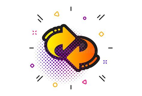 Refresh Change Arrow Line Icon Rotation Arrowhead Vector Stock Vector Illustration Of