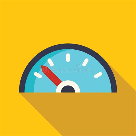 Speedometer Showing Increasing Performance On Yellow Background Stock