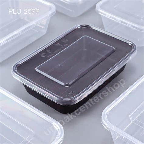กล่องอาหาร 1 ช่อง Pp ดำ Inj 520 Ml ฝา Pp ใส Thf Unipakcentershop