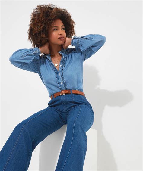 Dixie Denim Blouse Womens Tops And Tees Joe Browns