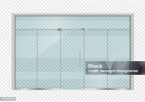 Double Sliding Glass Doors To The Office Train Station Supermarket With