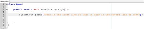 java programming for absolute beginners common escape sequence in use