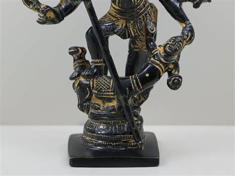 4 Mahishasura Mardini Goddess Durga Idol In Brass Handmade Exotic