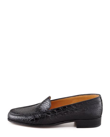 Gravati Crocodile Loafer Black