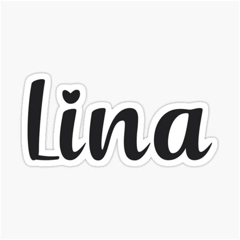 Lina Name Sticker For Sale By 99posters Redbubble
