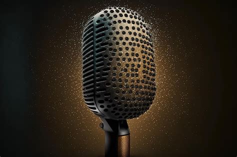 Premium Ai Image Isolated Microphone Symbol Music Design Element