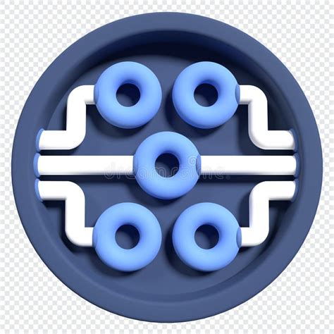 Circuit Board Futuristic Technology Icon 3d Rendering Science Circuit Circuit Icon Stock Image