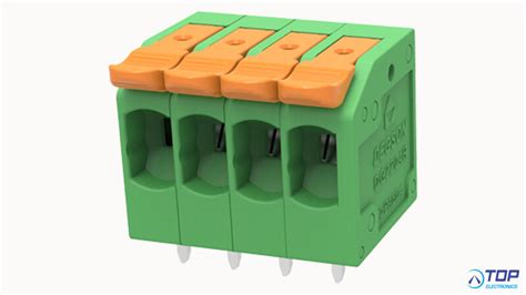 Pcb Terminal Block 5mm 32a Push In 3 Top Electronics