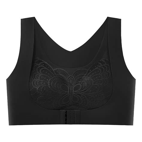 Taiaojing Women Wirefree Bras Two In One Front Button Underwear