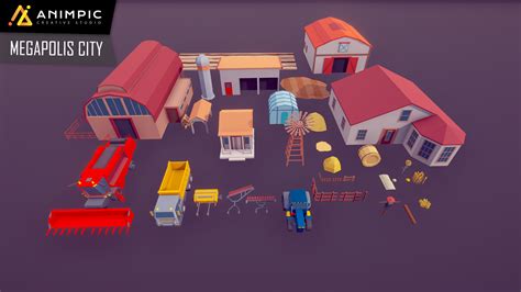 Artstation Polygon Megapolis City Pack Unity Ue4 Game Assets