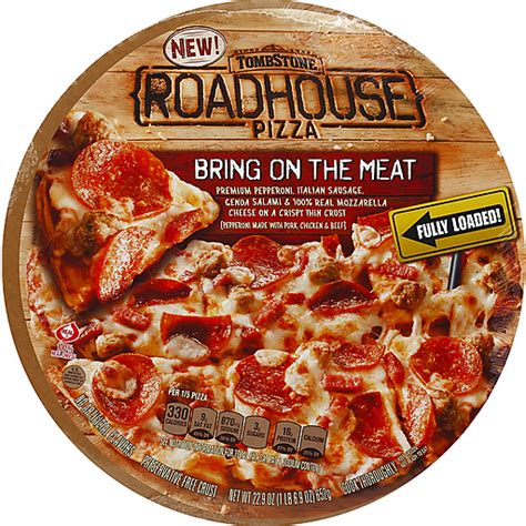 Tombstone Roadhouse Loaded Bring On The Meat Frozen Pizza 229 Oz Pack