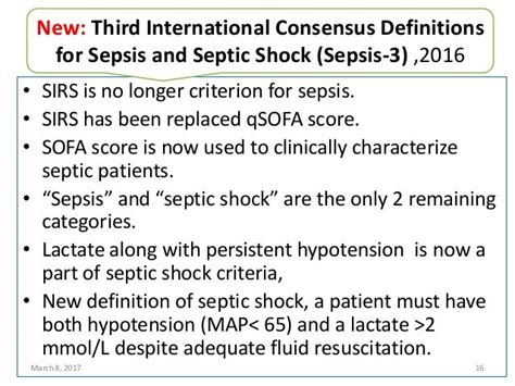 Managemet Of Sepsis And Septic Shock