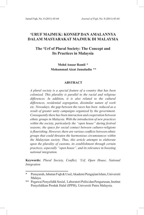Islam Sesuai Masyarakat Majmuk Cassidyseutro