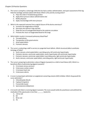 Chapter Practice Questions Chapter Practice Questions Which Nursing Consideration Is